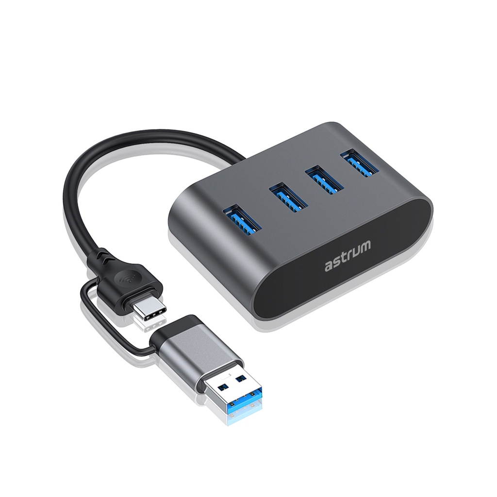 Astrum UH350 USB‑C/USB3 4‑Port Hub 5Gbps 50g 24m | www.quickstore.co.za